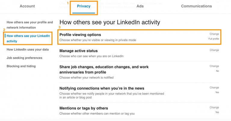 LinkedIn Tutorial For Business - Privacy and Settings - Marketing Minds